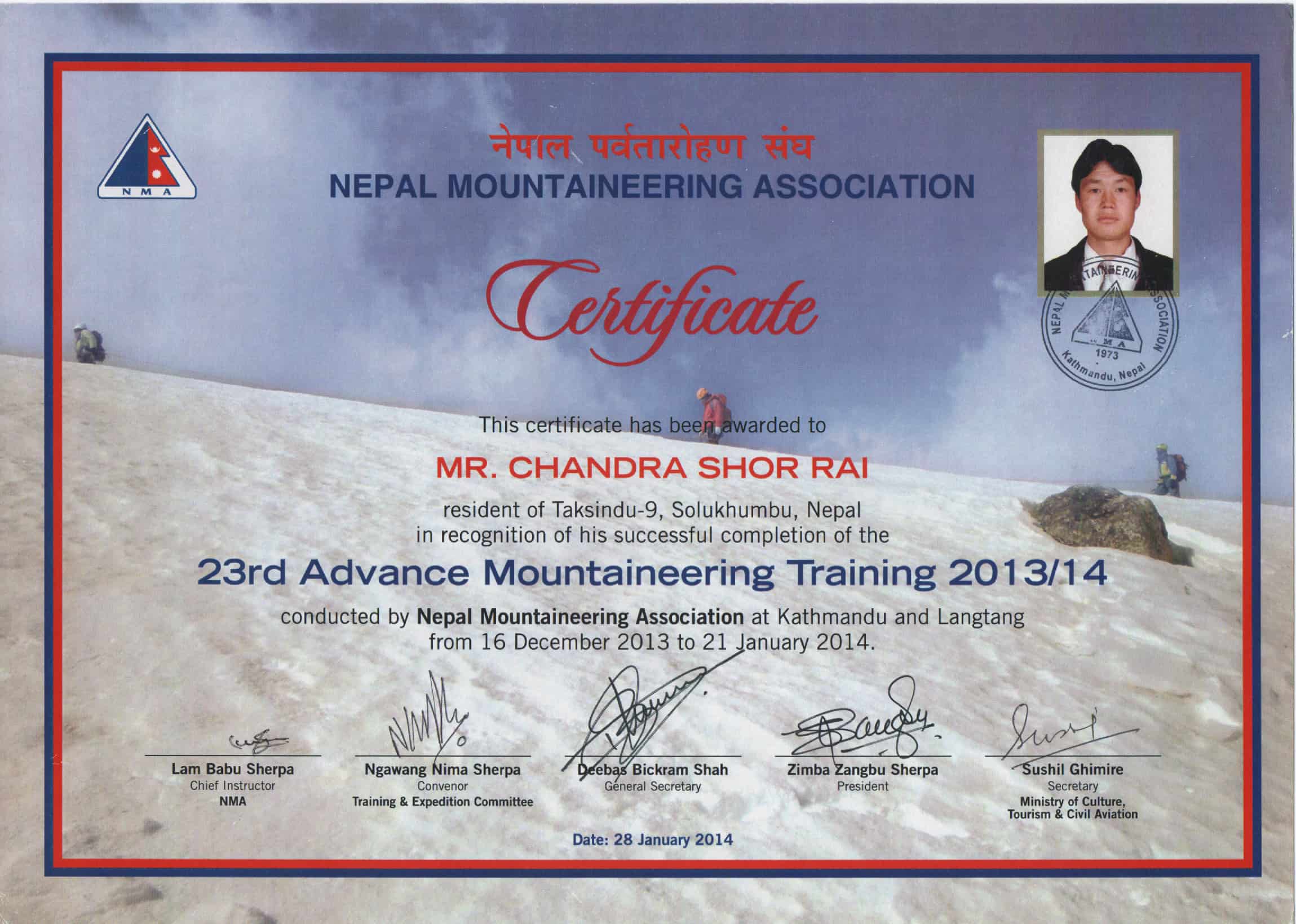 Mountain Climbing Certification at Margie Barker blog